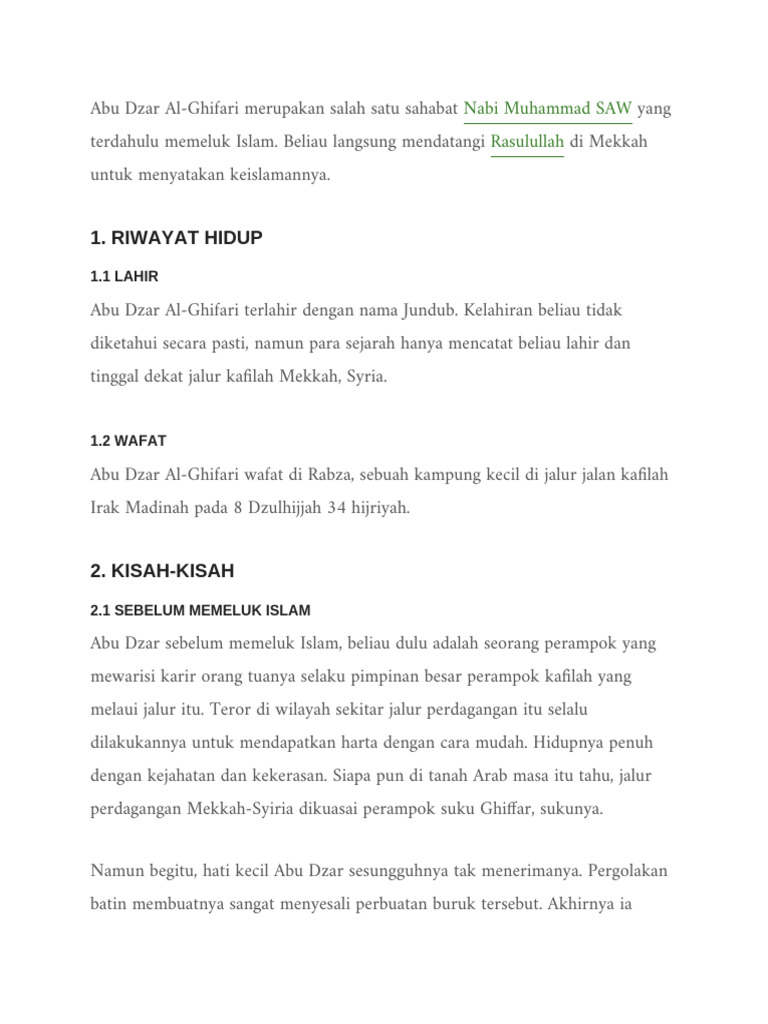 Abu Dzar Al | PDF