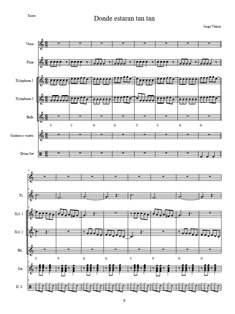 Donde Estaran Tan Tan - Score | PDF