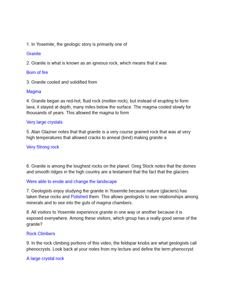 Yosemite Nature Notes | PDF