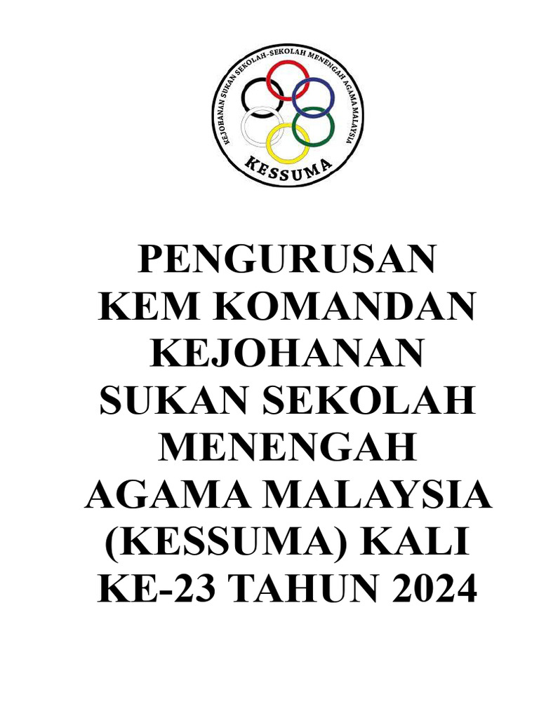Pengurusan Kem Komandan Kessuma 2024 Pdf