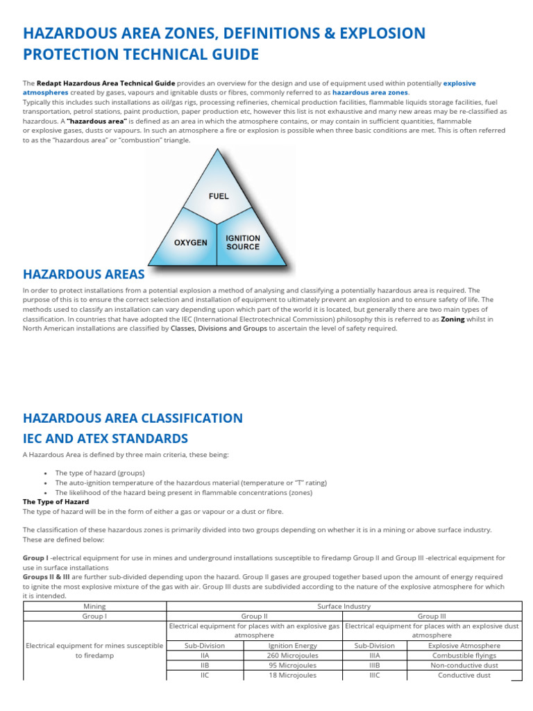 Hazardous Area Zones | PDF
