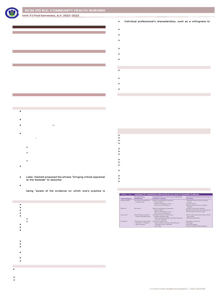 CHN Rle Unit 3 | PDF