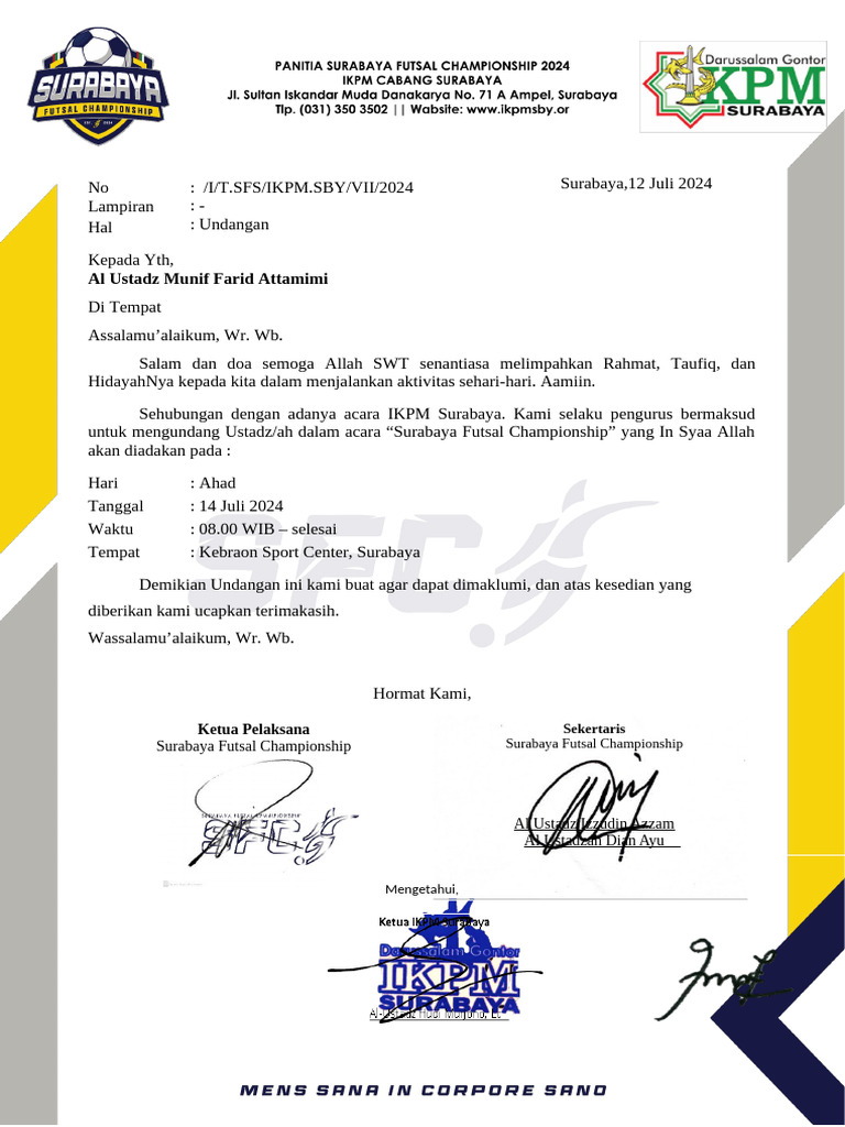 Invit Ustd. Munif | PDF