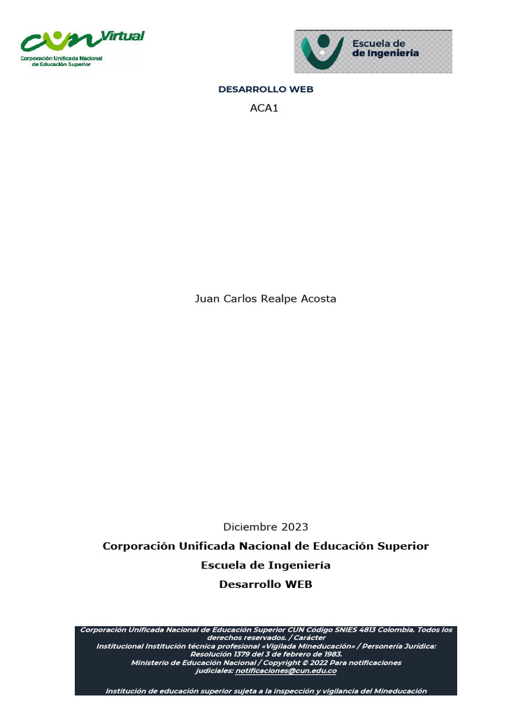 Aca1 Desarrollo Web | PDF