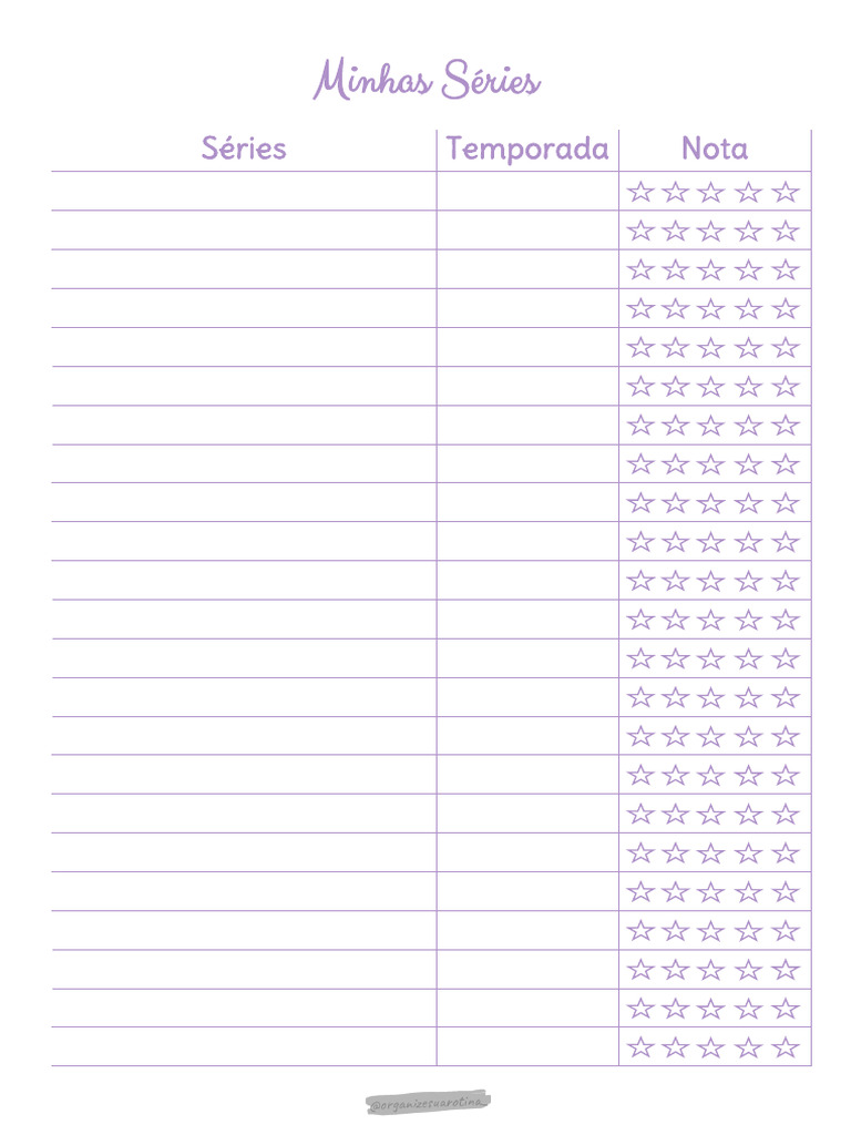 Minhas Séries | PDF