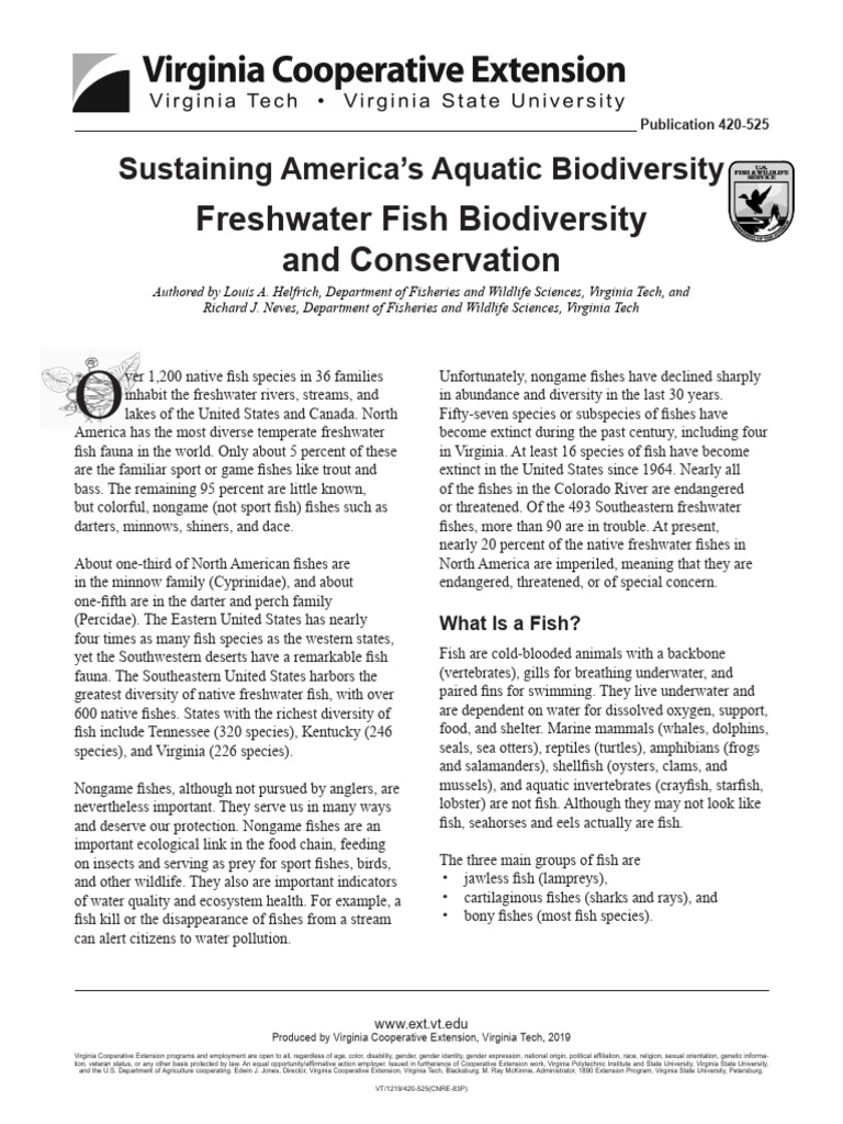 1 Freshwater Fish Biodiversity and Conservation 2019 | PDF