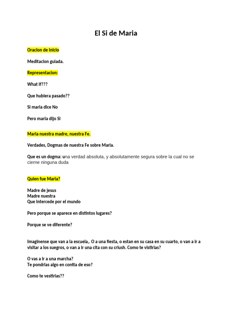 El Si de Maria | PDF