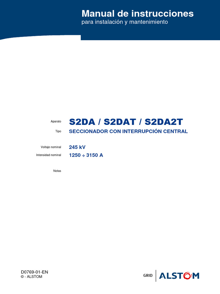 S2DA Manual D0769-01-ES | PDF