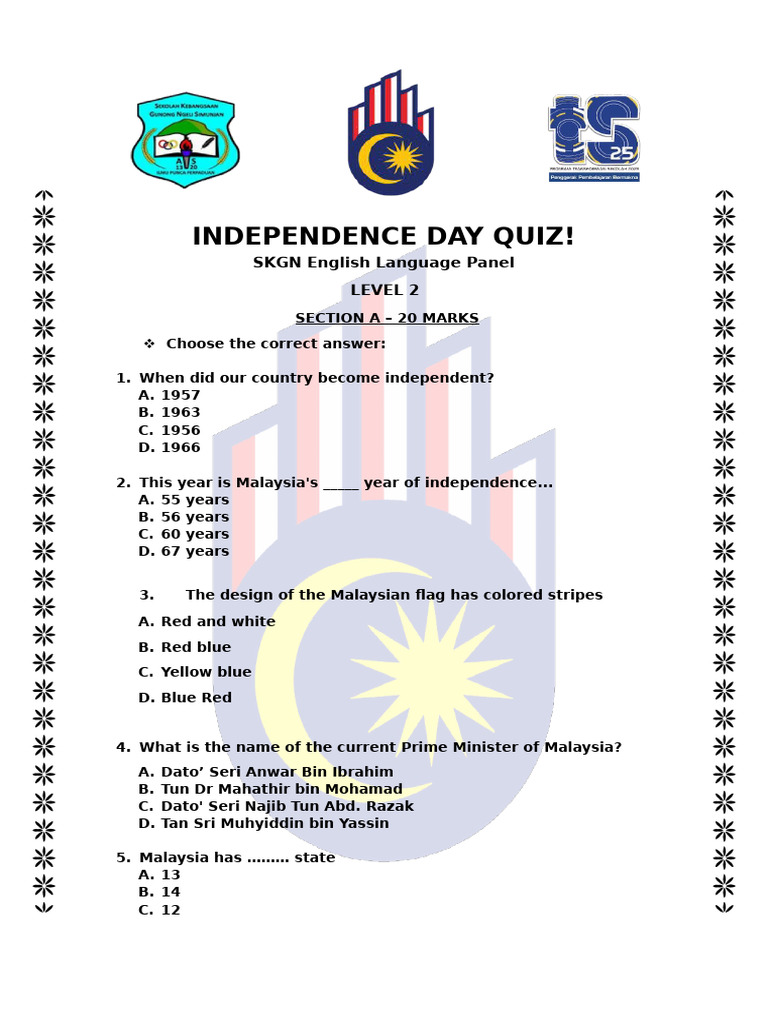 Independence Day Quiz Tahap 2 | PDF
