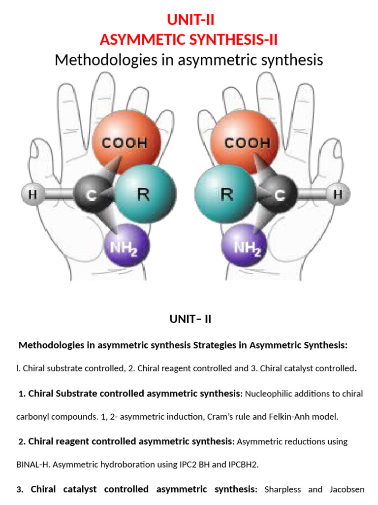 Asymmetric Synthesis 2 | PDF | Enantioselective Synthesis | Hydrogenation