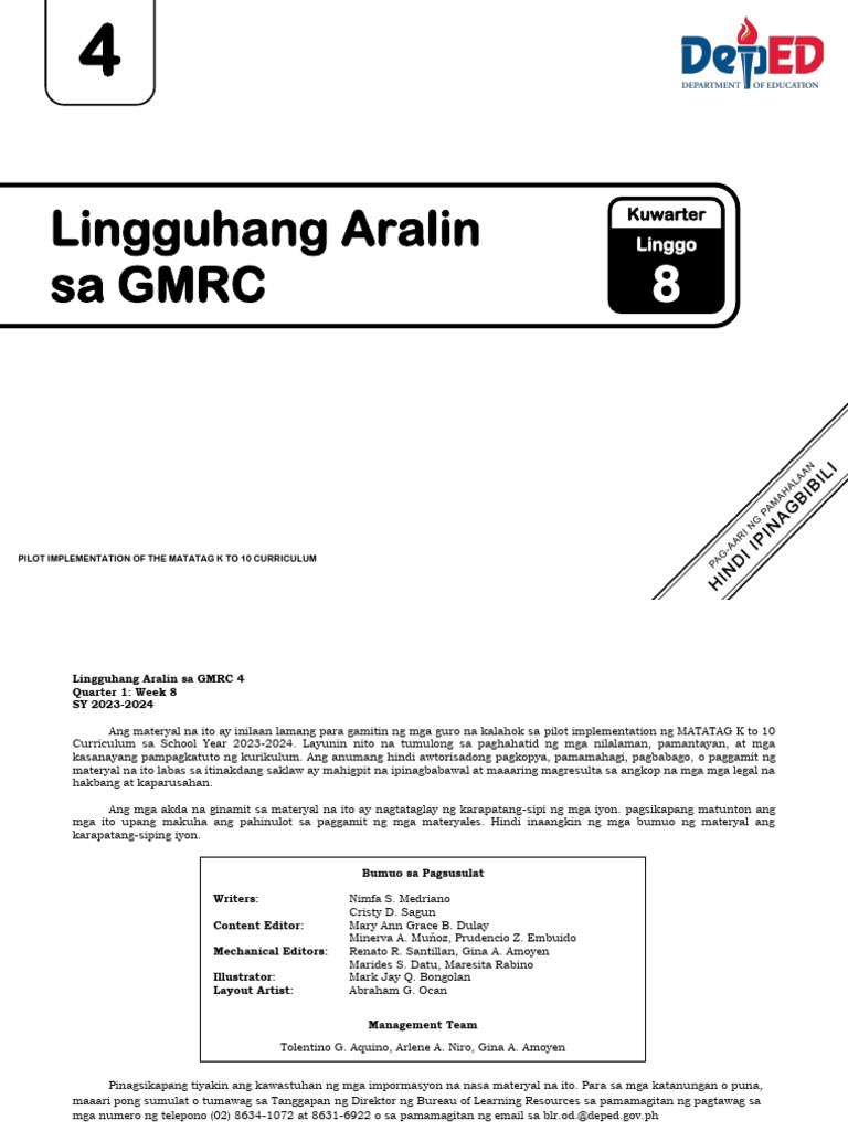 Q1 Le-Gmrc 4 Week 8 | PDF