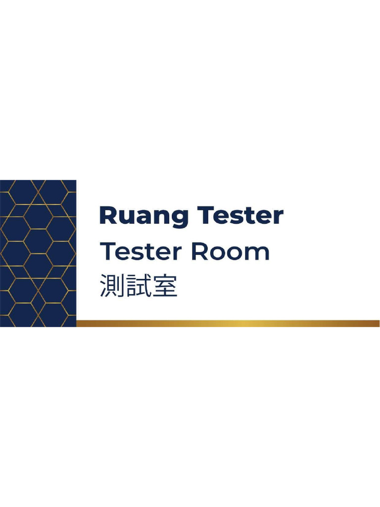 Signage Ruang Tester Pdf
