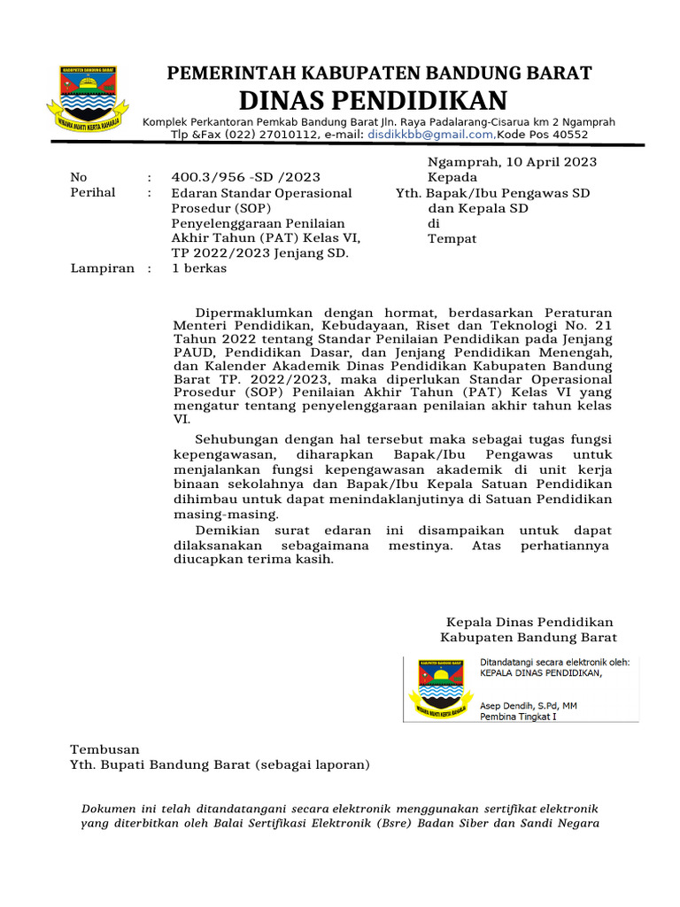 SE SOP PAT 2023 Ettd | PDF