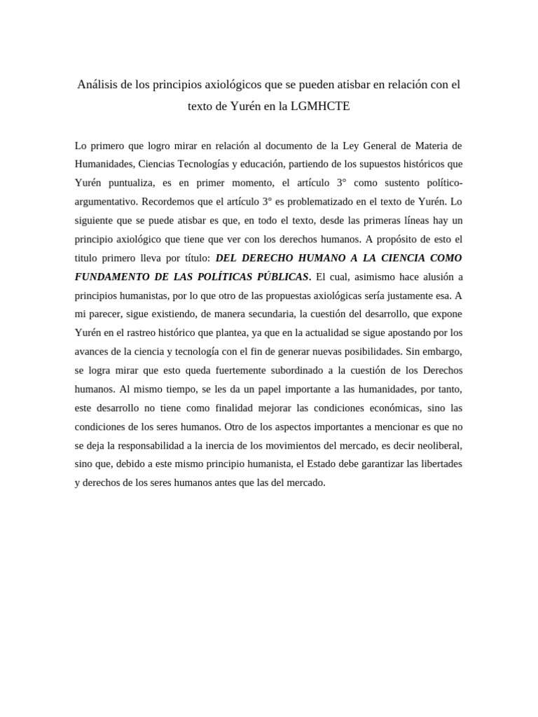 Análisis de Los Principios Axiológicos Que Se Pueden Atisbar en ...