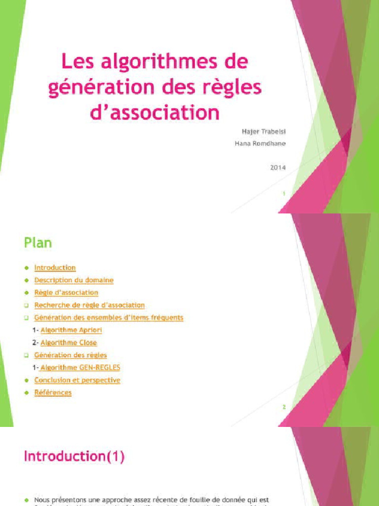 Les Algorithmes de Gnration Des Rgles D Association 42693157 | PDF