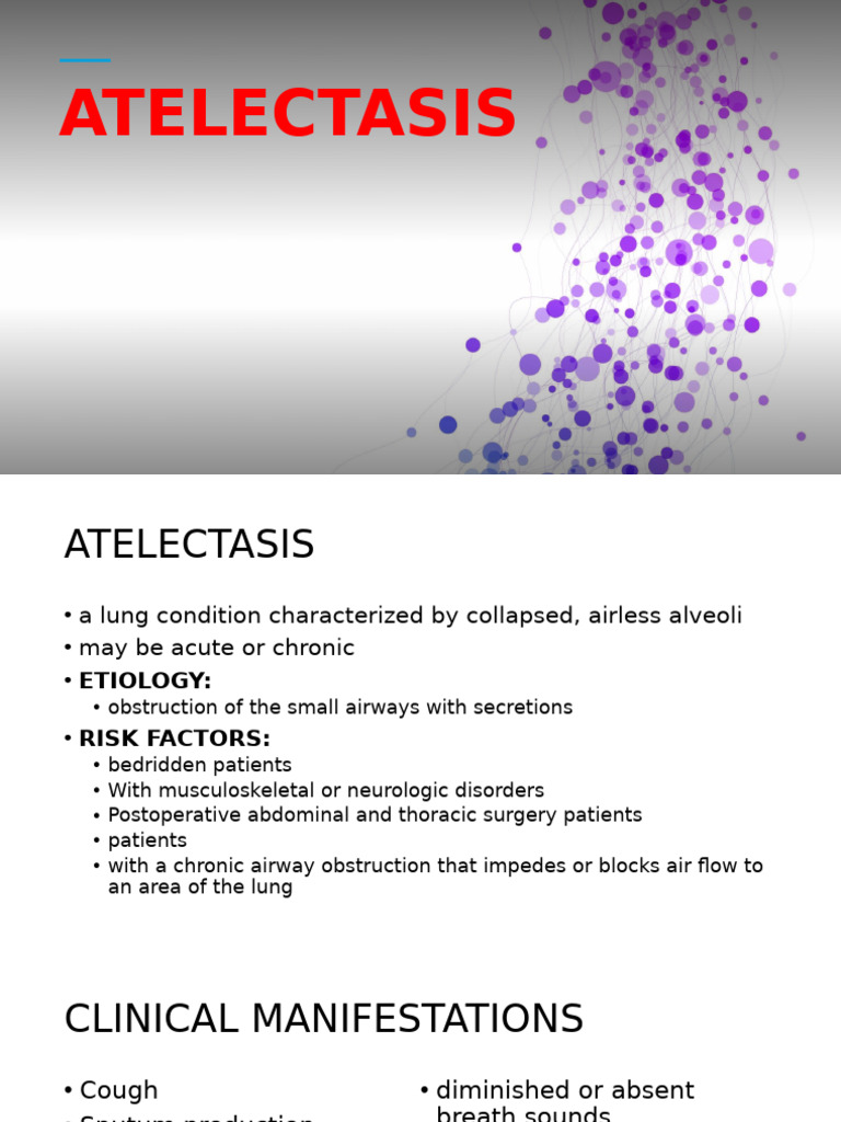 Atelectasis | PDF