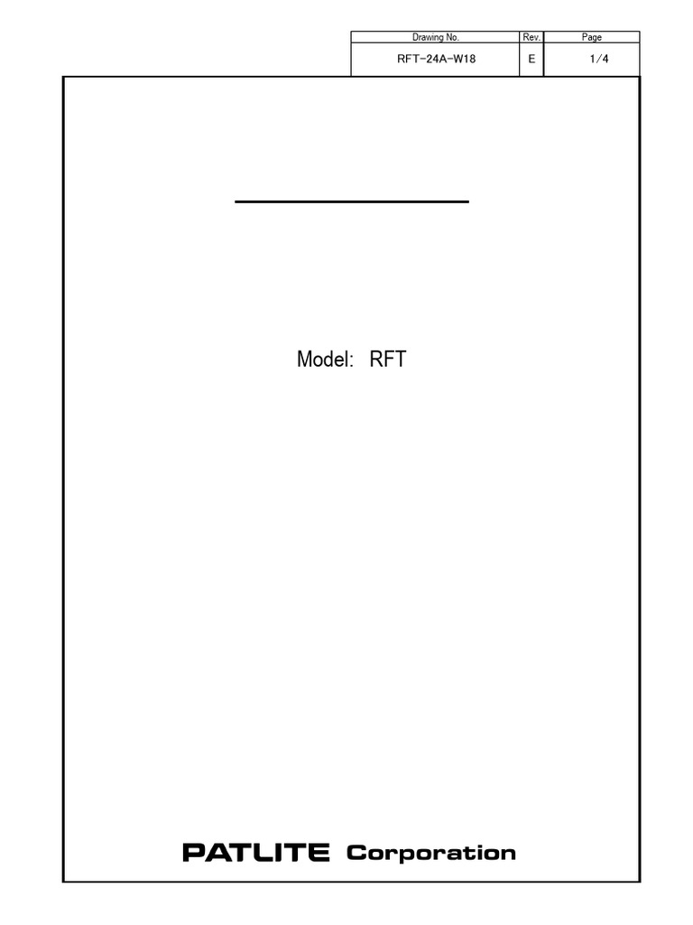 RFT - Specifications (En) | PDF | Alternating Current | Power Supply