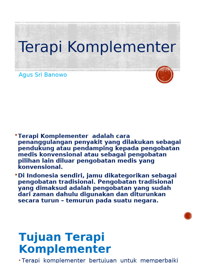 Terapi Komplementer | PDF