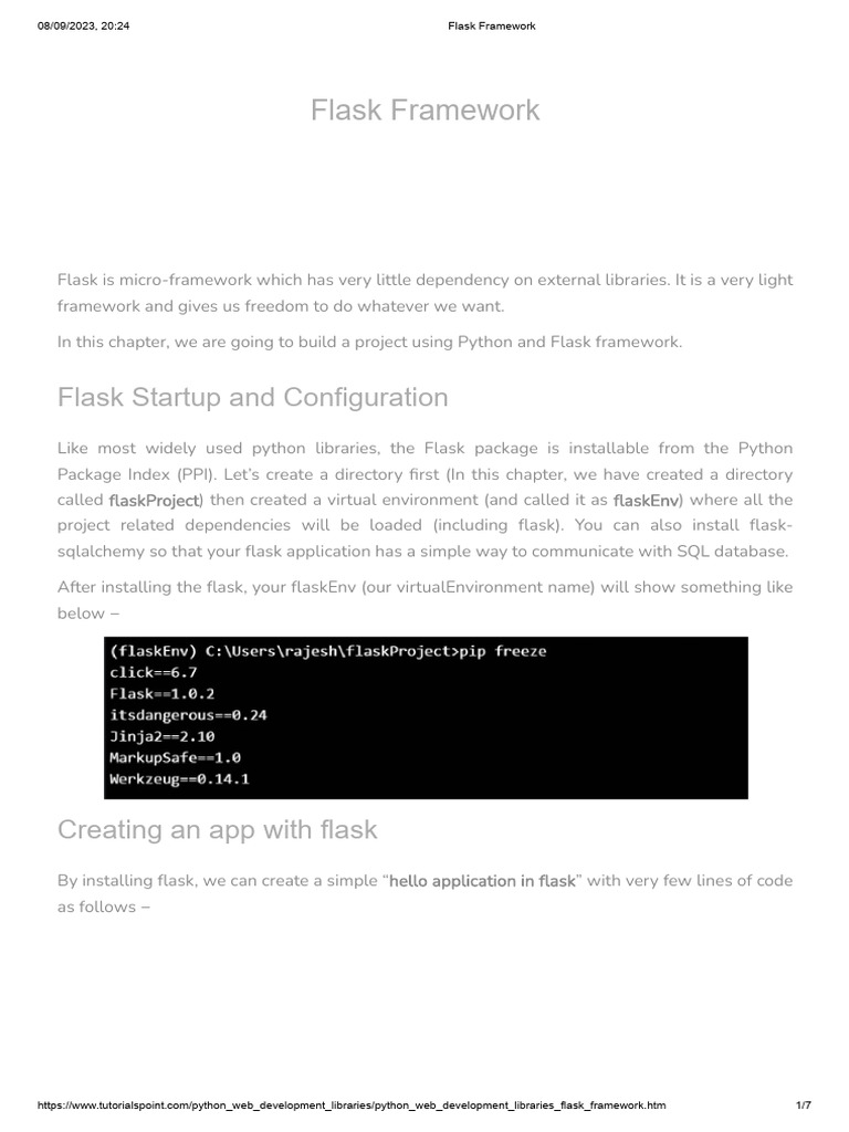 Flask Framework1 | PDF