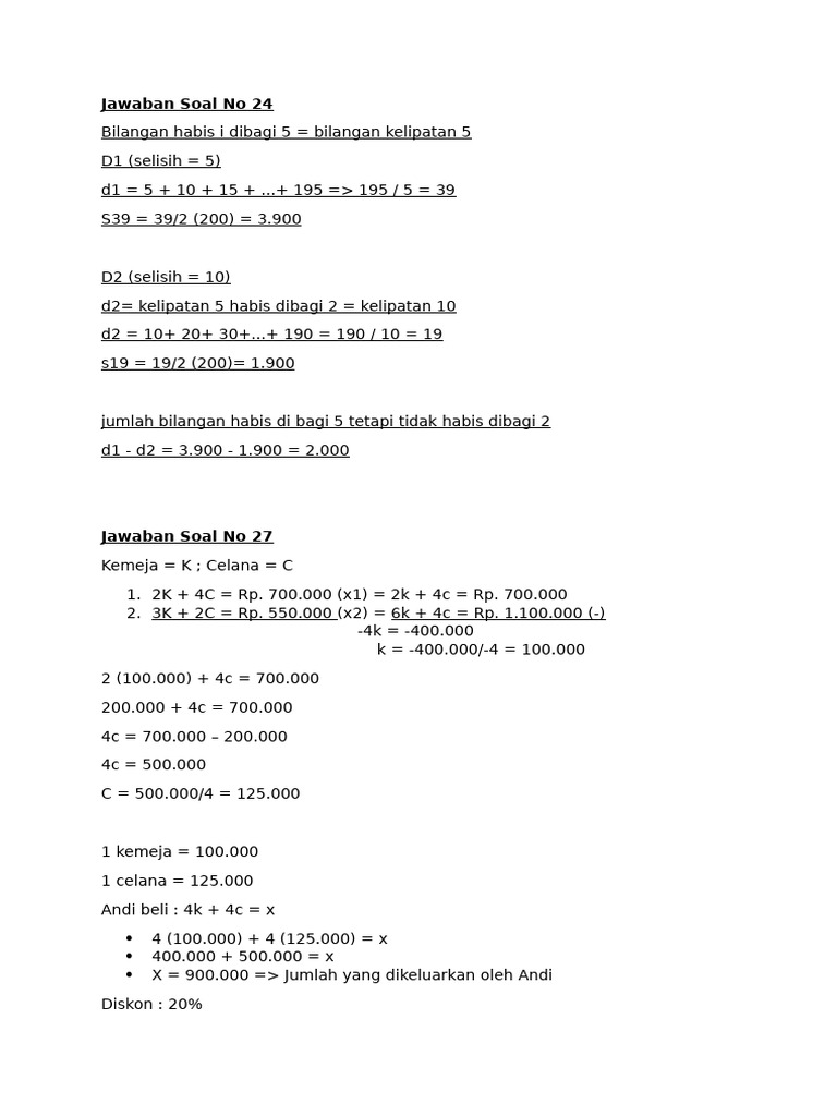 Jawaban Soal CBT 2016 | PDF