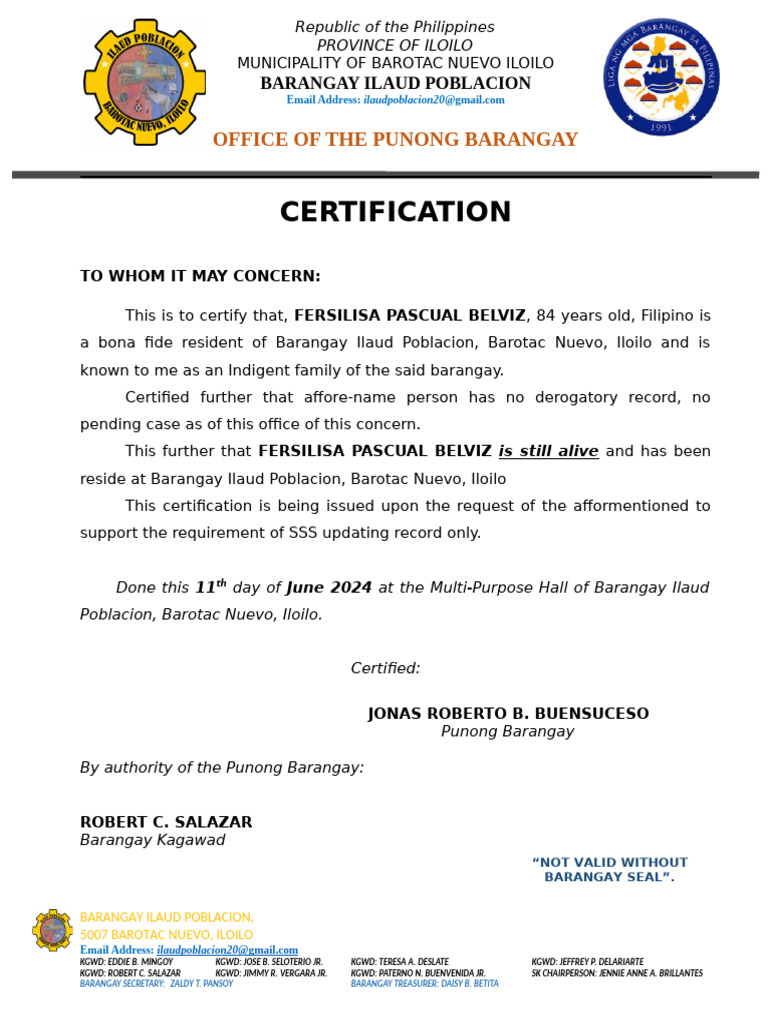 certificate for SSS is still alive | PDF