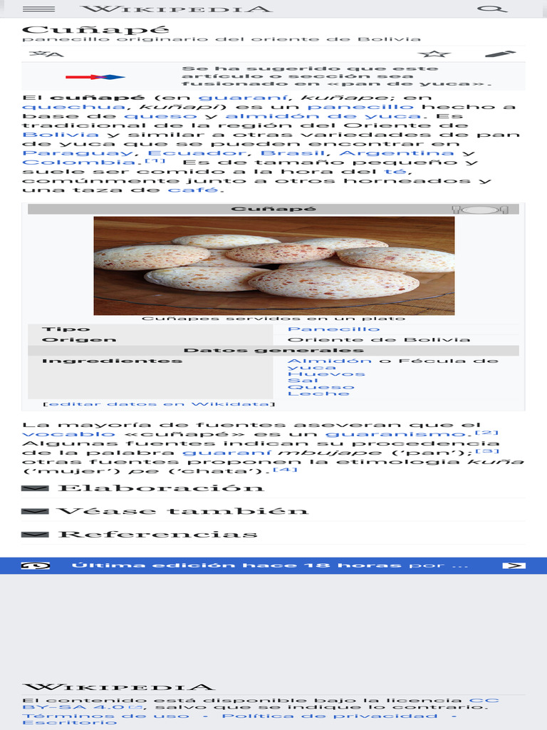 Cuñapé - Wikipedia, La Enciclopedia Libre | PDF