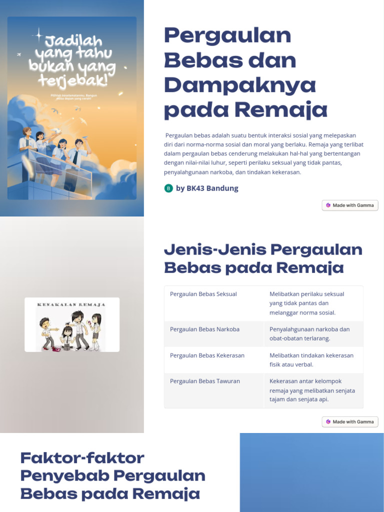 Pergaulan Bebas Dan Dampaknya Pada Remaja | PDF