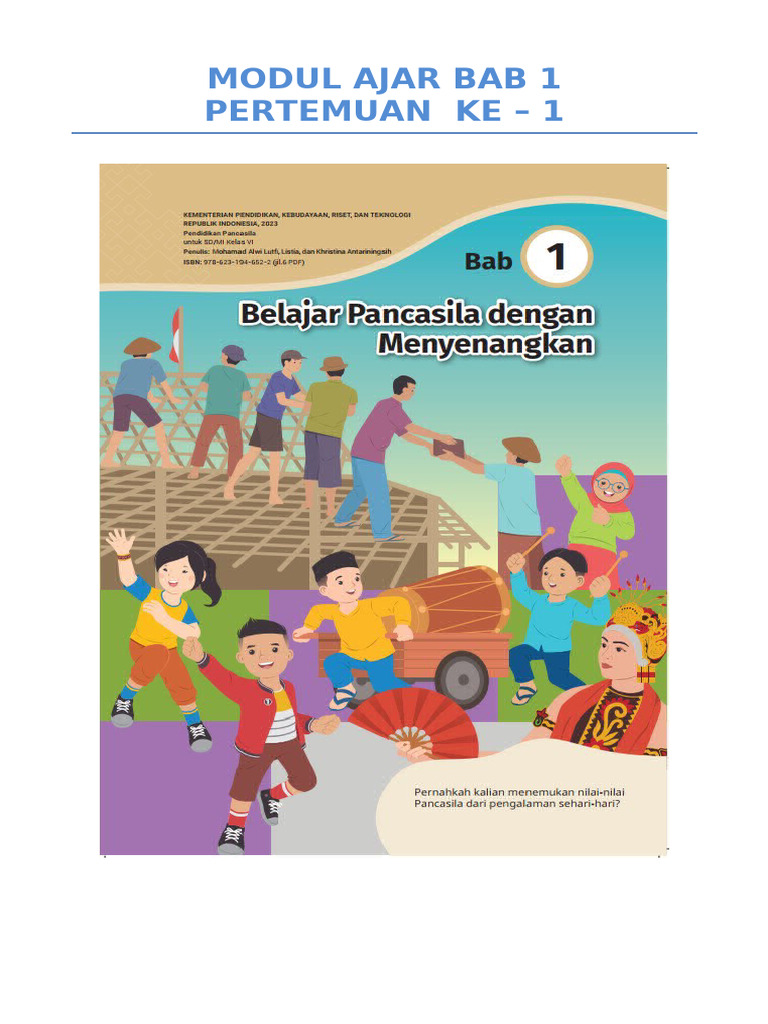 Modul Ajar Bab I Pertemuan 1 | PDF