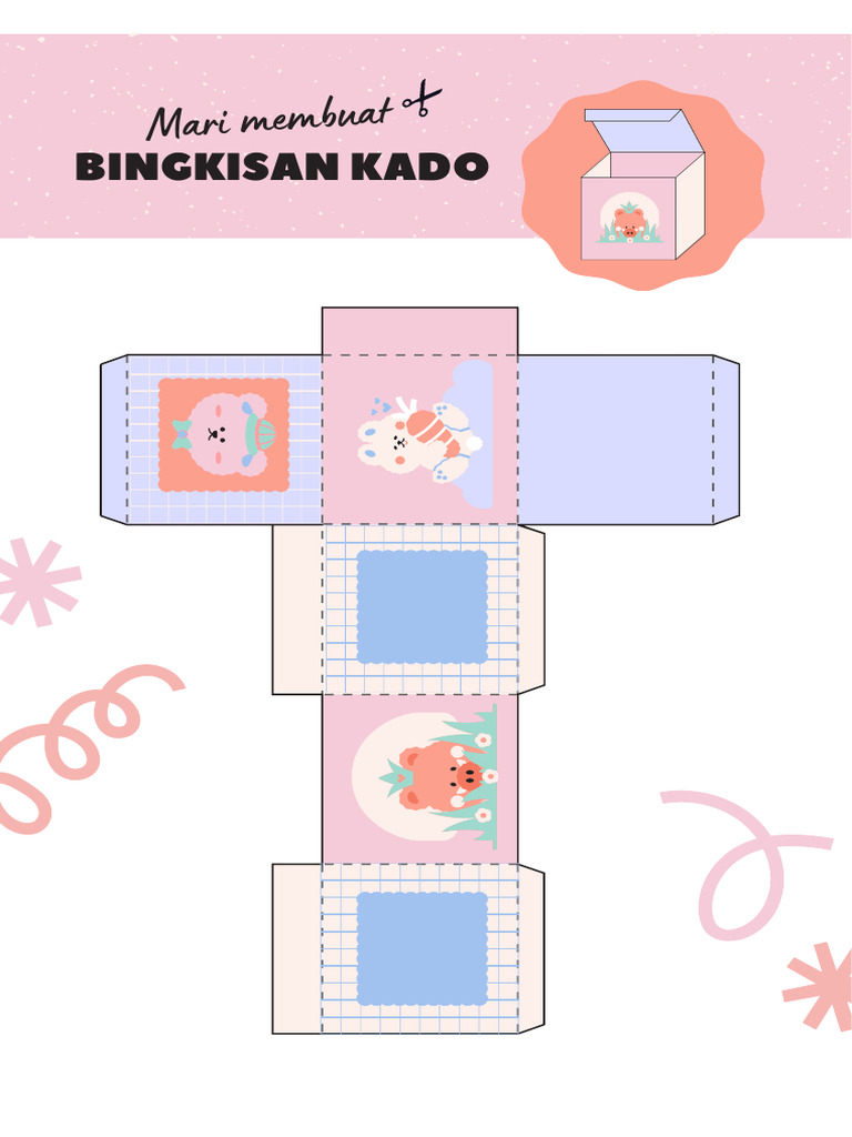 Dokumen Siap Cetak Gunting Lipat Kubus Merah Dadu | PDF