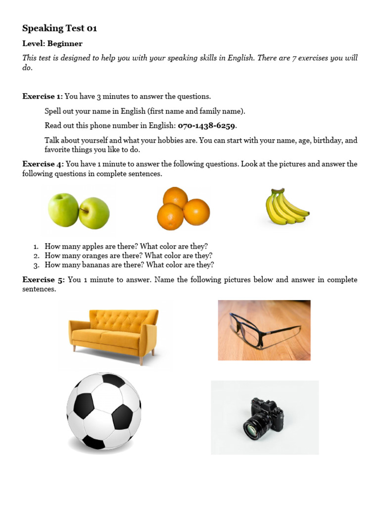 Speaking Beginner | PDF