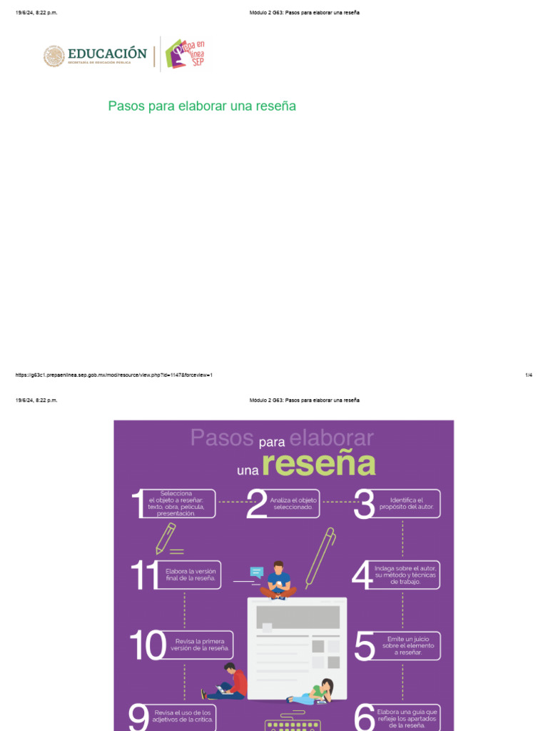 Módulo 2 G63 - Pasos para Elaborar Una Reseña | PDF