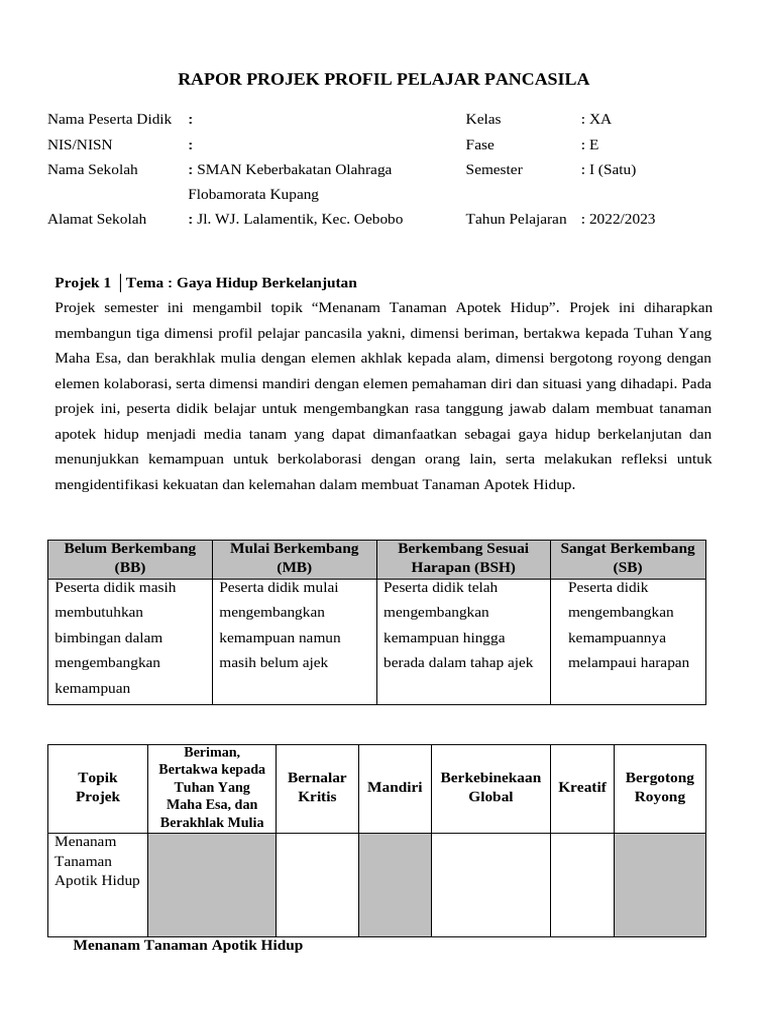 Rapor P5 BERKLNJTN | PDF