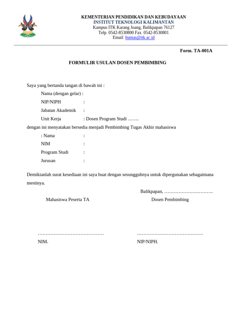 Form Ta 001-034 | PDF
