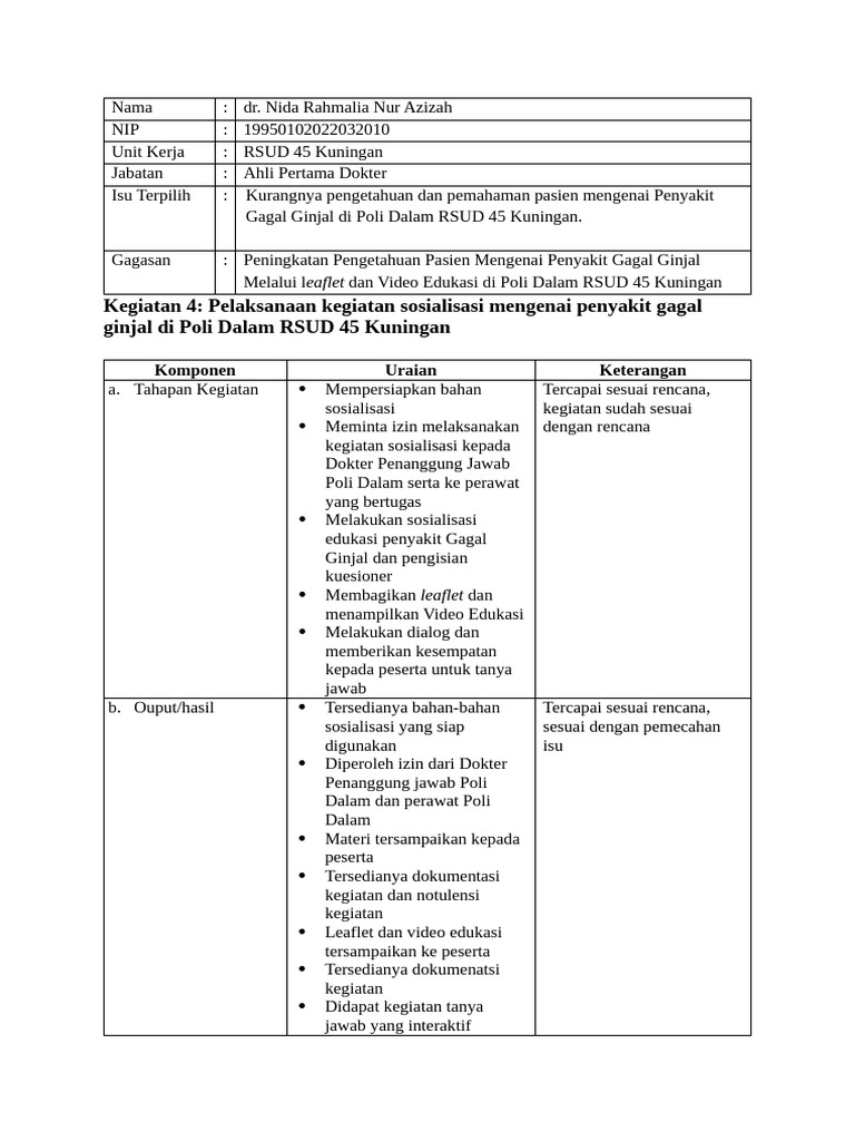 Laporan Kegiatan Minggu 4 | PDF