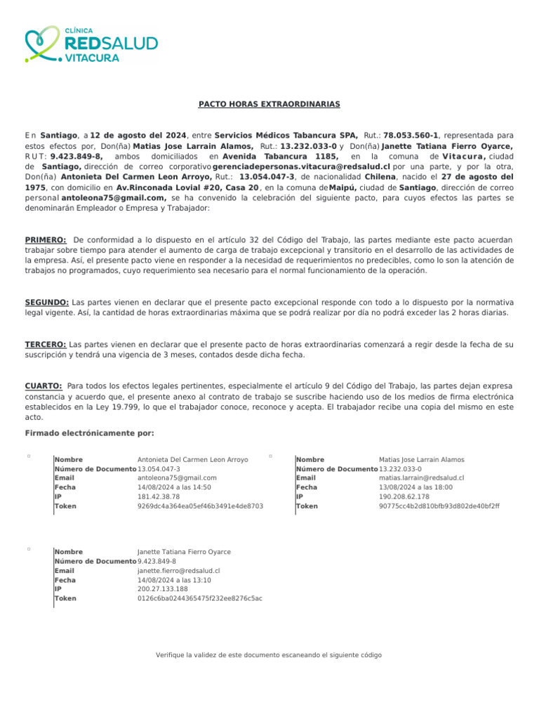 Pacto HHEE - Ingreso Antonieta Del Carmen Leon Arroyo | PDF Pacto HHEE - Ingreso Antonieta Del Carmen Leon Arroyo | PDF