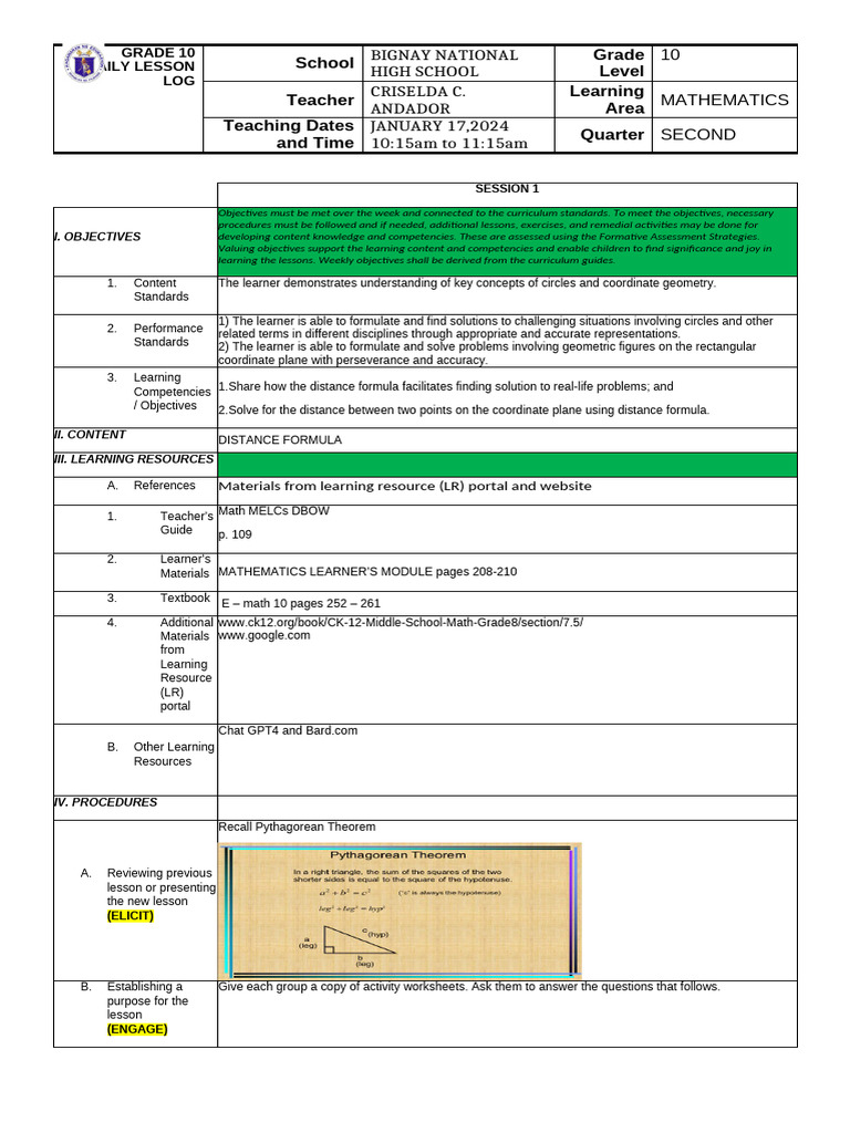 DLL Observation Distance Formula | PDF