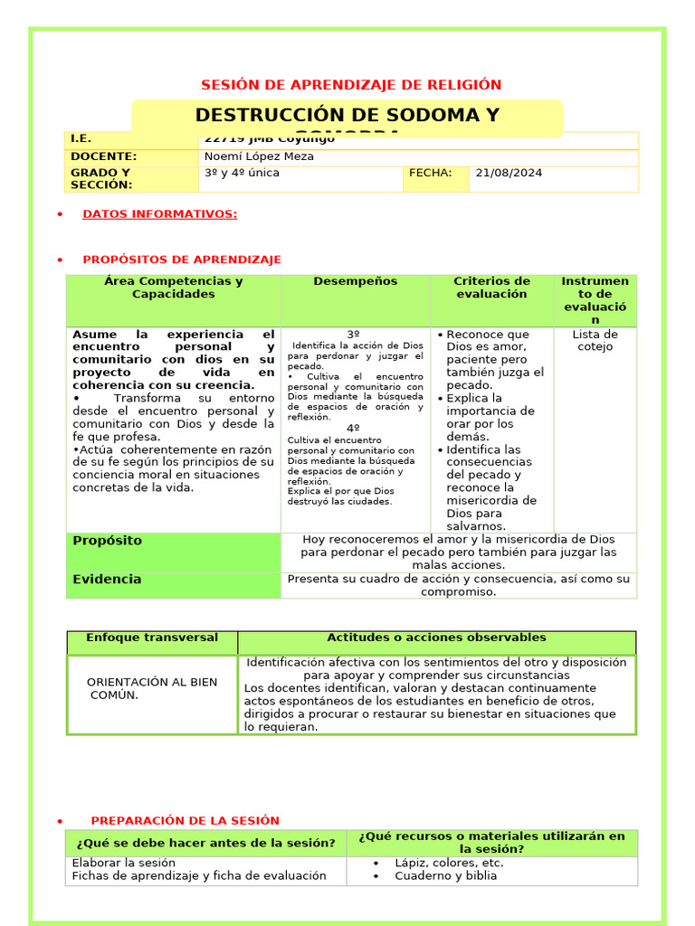 sesion religion sodoma y gomorra | PDF