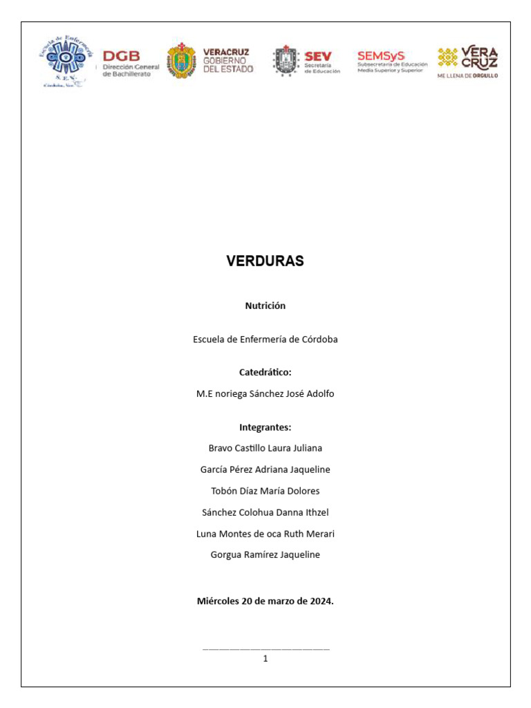 Verduras Pdf