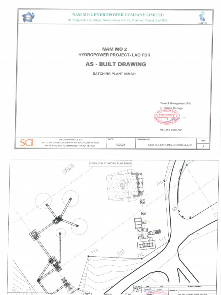 NM2-SCI-GP-5-INS-QC-0002-A-ASB - As Built Drawing Batching Plant | PDF