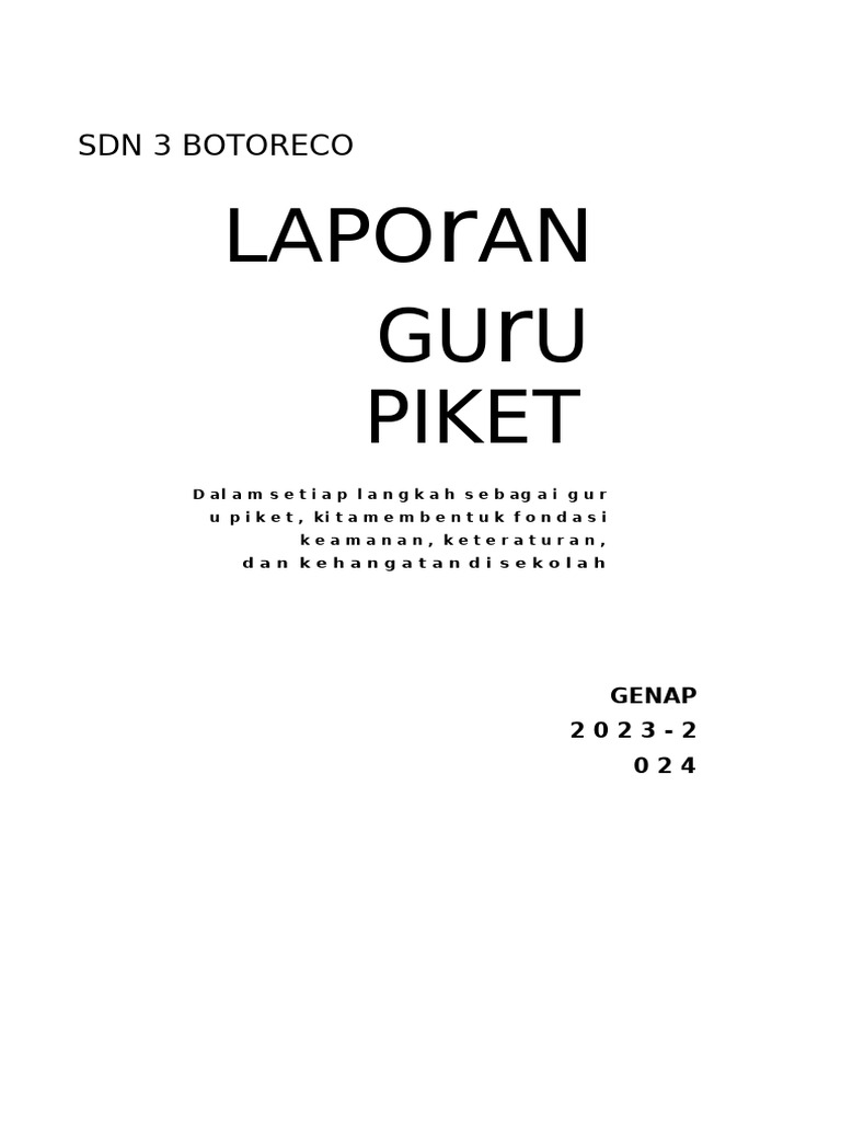 Lap Guru Piket | PDF