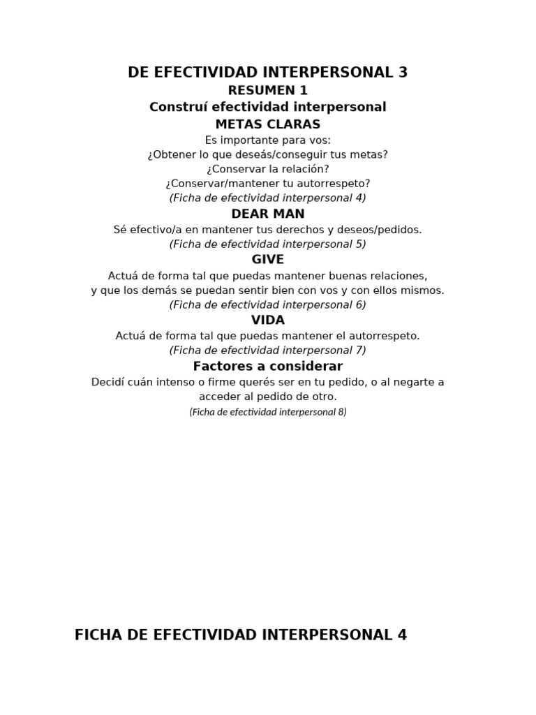 Efectividad Interpersonal | PDF