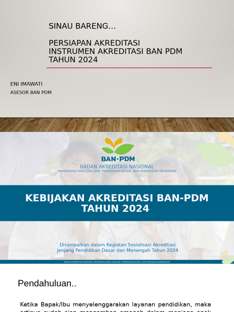 Kebijakan BAN PDM Untuk Sosialisasi Dasmen 2024 | PDF | Karier ...