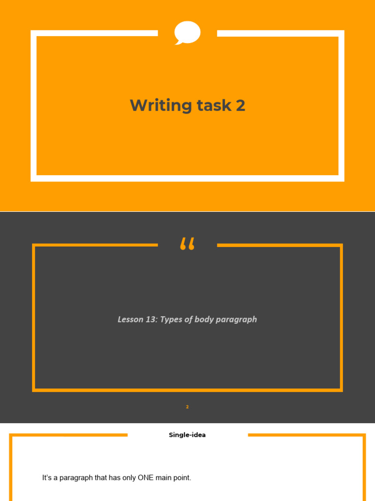 Slide 13 - Writing Task 2 - Types of Body Paragraph | PDF