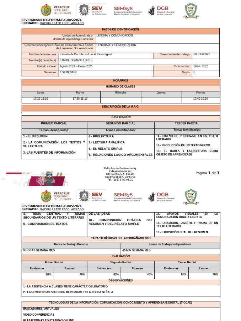 Encuadre Lyci e | PDF | Evaluación | Aprendizaje