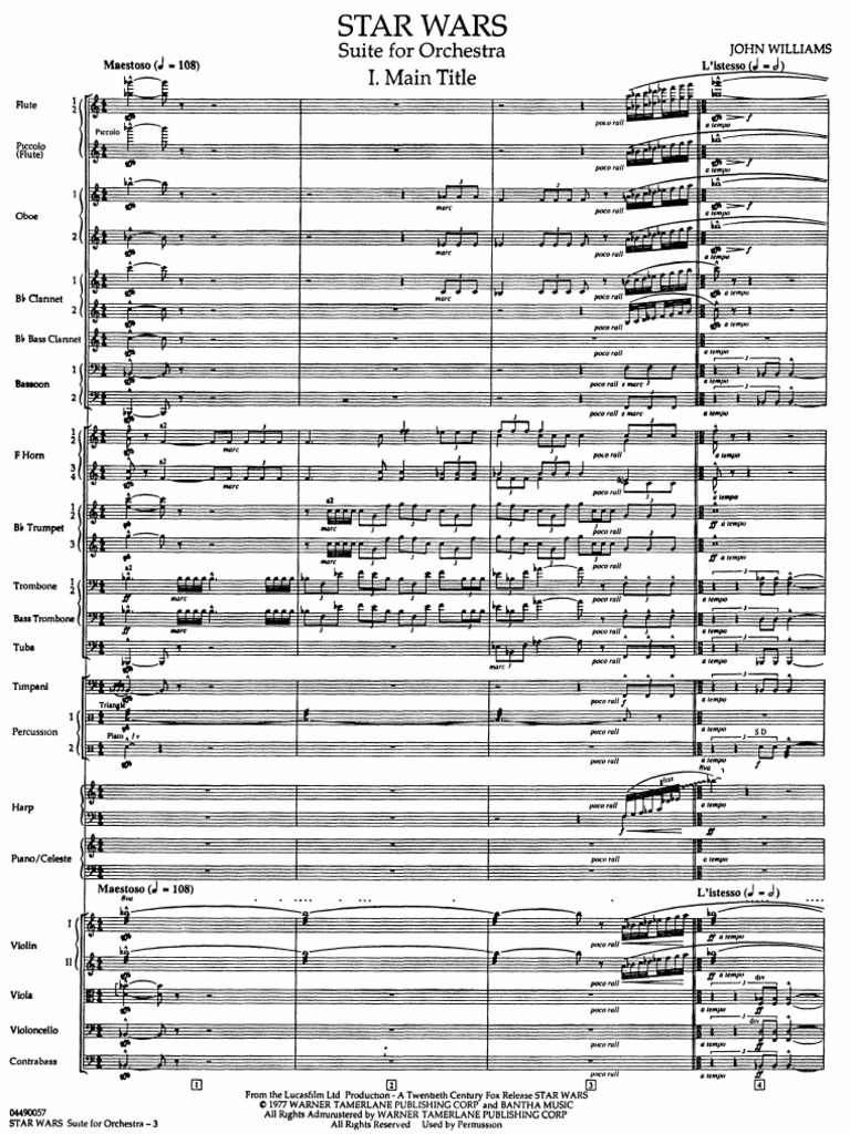Star Wars Theme - John Williams | PDF