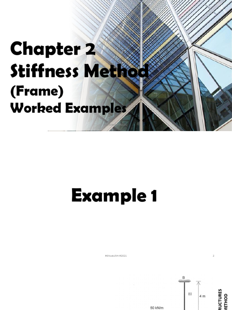 Worked Examples - Frame Analysis Using Stiffness Method | PDF