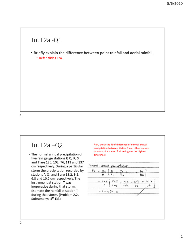 Tutorial - L2a Solutions | PDF