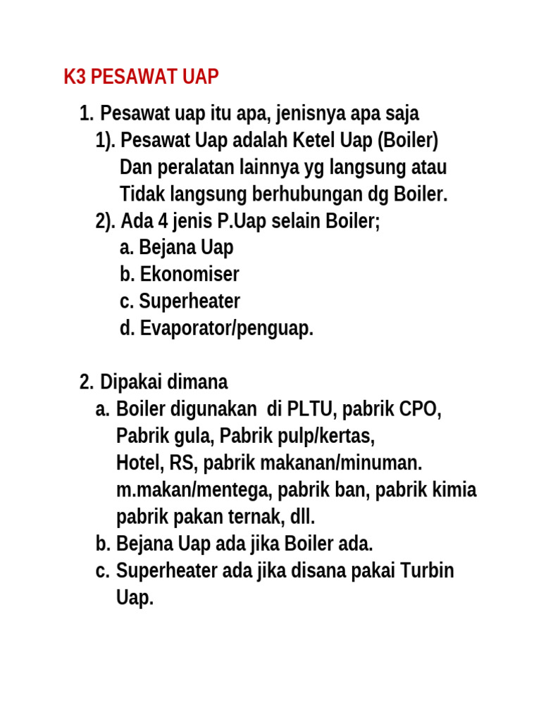 K3 Pesawat Uap | PDF