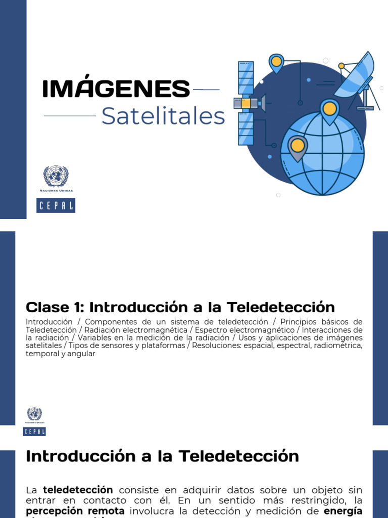 1 - Is - Introduccion A La Teledeteccion | PDF | Sensores remotos ...