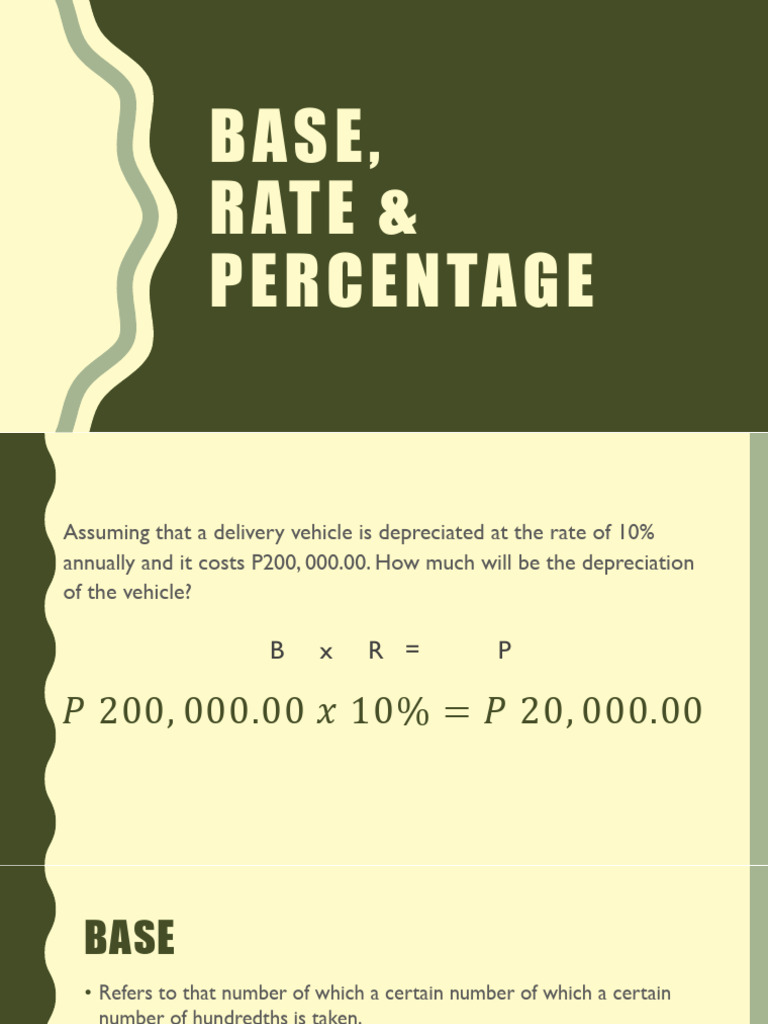Base Rate and Percentages - Buying and Selling | PDF